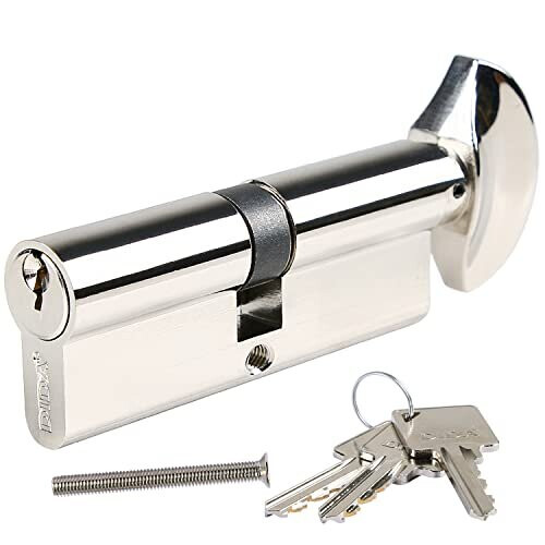 DIDA 70mm Thumb Turn Euro Cylinder Lock 35T/35 UPVC Barrel Lock with 3 Keys Anti-Pick Anti-Bump ...