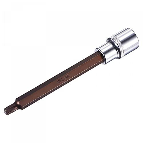 1/2" Square Drive x T40 Torx Bit Socket, S2 Steel Bits, CR-V Sockets 140mm Length (for Hand Use ...