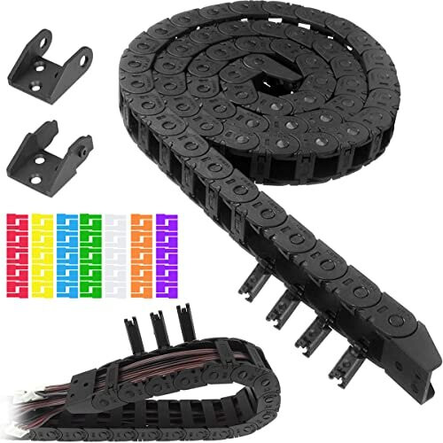 Drag Chain Cable Towline 3D Printer 10X20mm R18 Plastic Flexible Drag ...