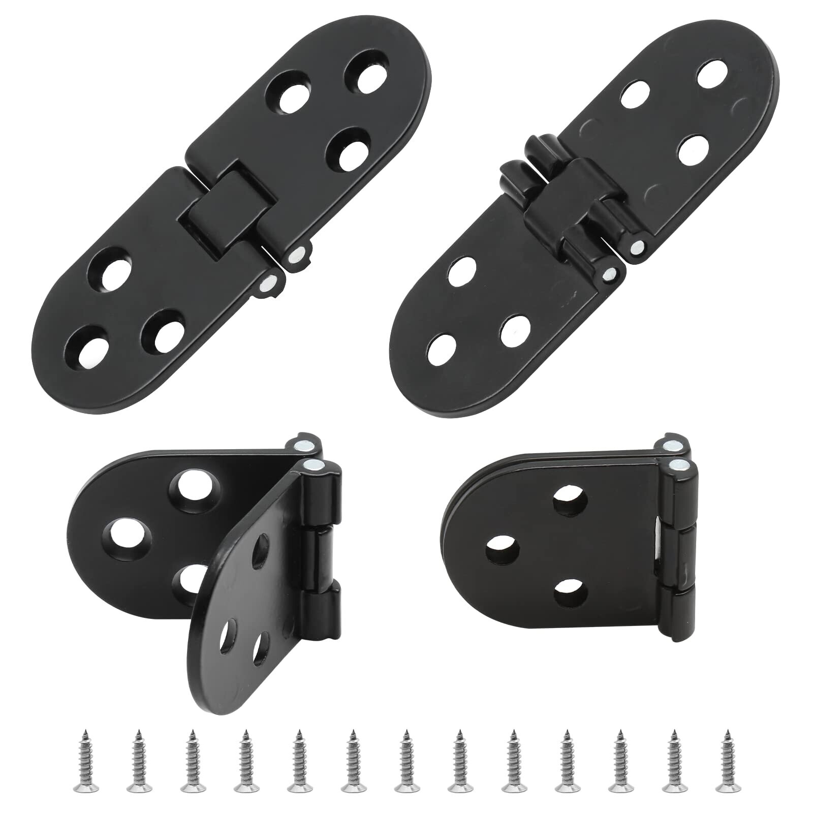 4PCS Folding Table Hinge with Screws, 180 Degree Hinge Round Cabinet ...