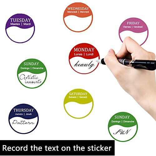 Days of The Week Stickers, 3500Pcs Food Labels Stickers Date Labels for ...