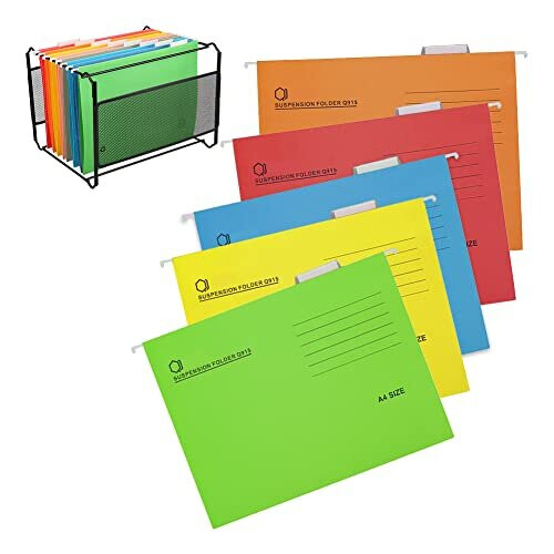 A4 Suspension Files with Tabs and Card Inserts for Filing Cabinets ...