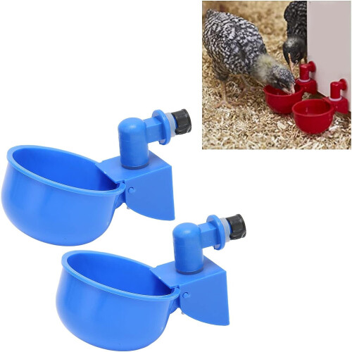 Pack Automatic Chicken Water Cup, PP Plastic Poultry Waterer Kit, Rust ...