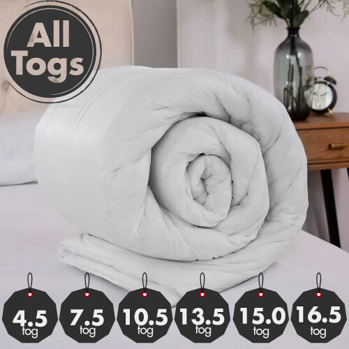 (King 15 TOG) ANTI ALLERGY DUVET QUILT SINGLE DOUBLE SUPER KING SIZE ...