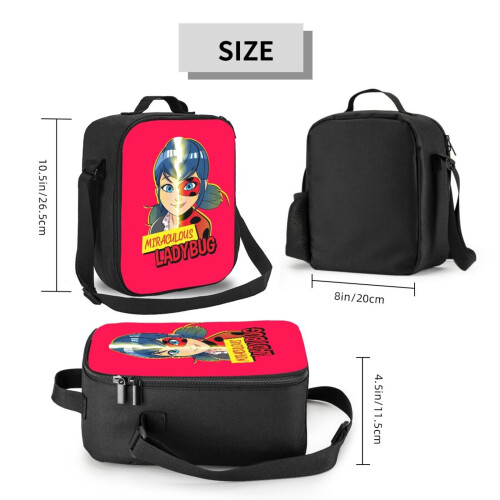 Kids Lunch Bag Miraculous Ladybug - Marinette Ladybug Transformation ...