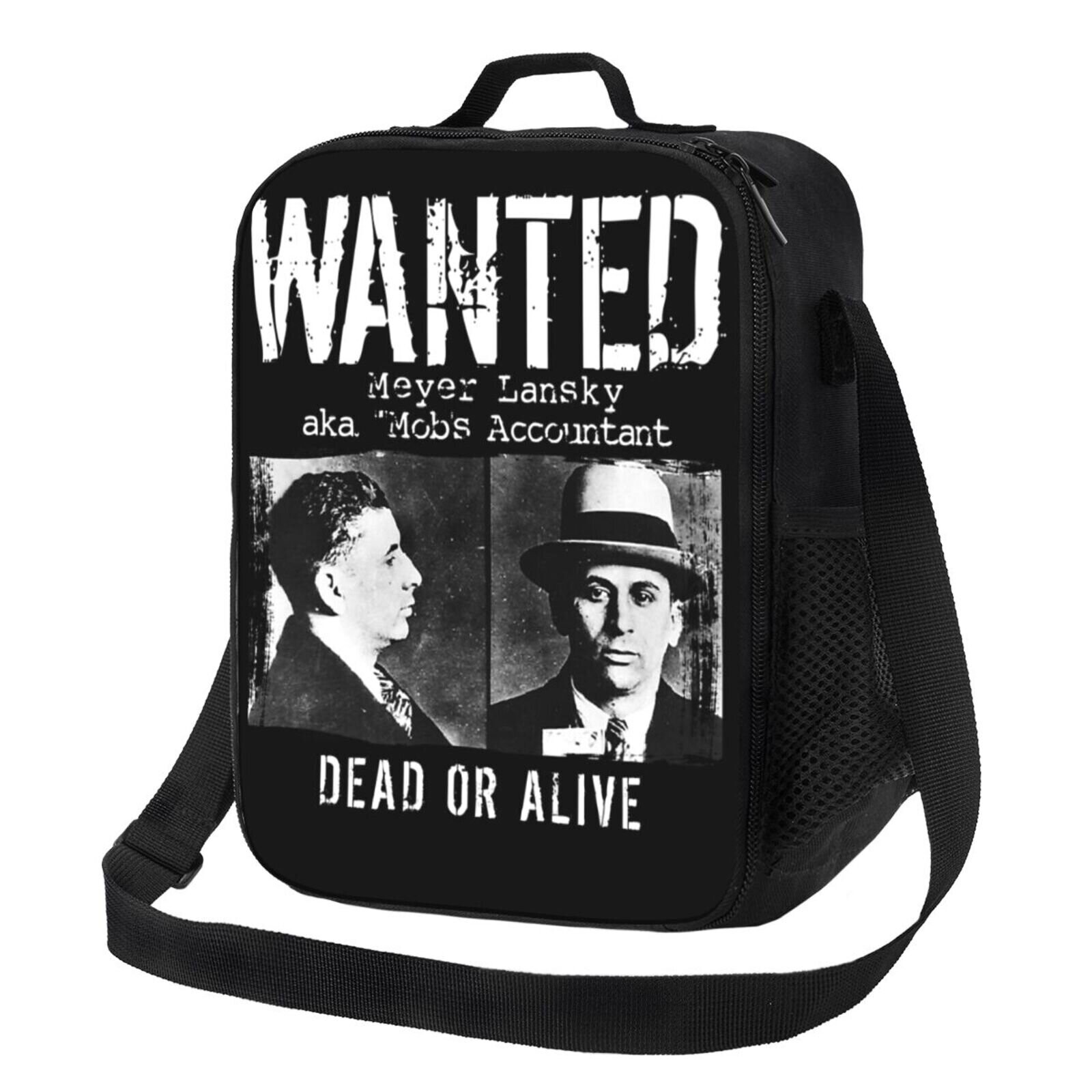 Kids Lunch Bag Meyer Lansky Mugshot - Wanted Dead Or Alive Insulated ...
