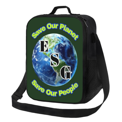 Kids Lunch Bag Environment Social Governance ESG Insulated Tote Box for ...