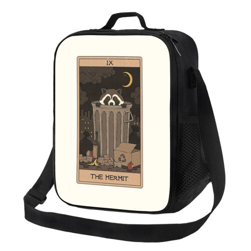 Kids Lunch Bag The Hermit - Raccoons Tarot Insulated Tote Box for Girls ...