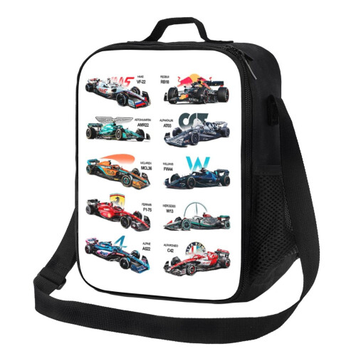 Kids Lunch Bag F1 All Cars 2022 Insulated Tote Box for Girls Boys Back ...