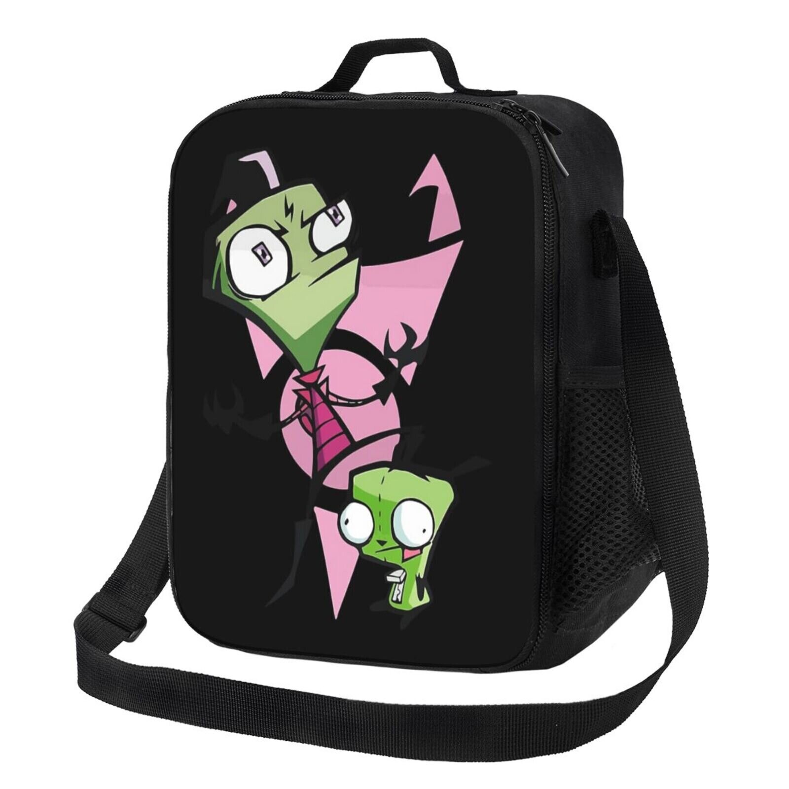 Kids Lunch Bag Invader Zim Gir Irken Logo Insulated Tote Box for Girls ...