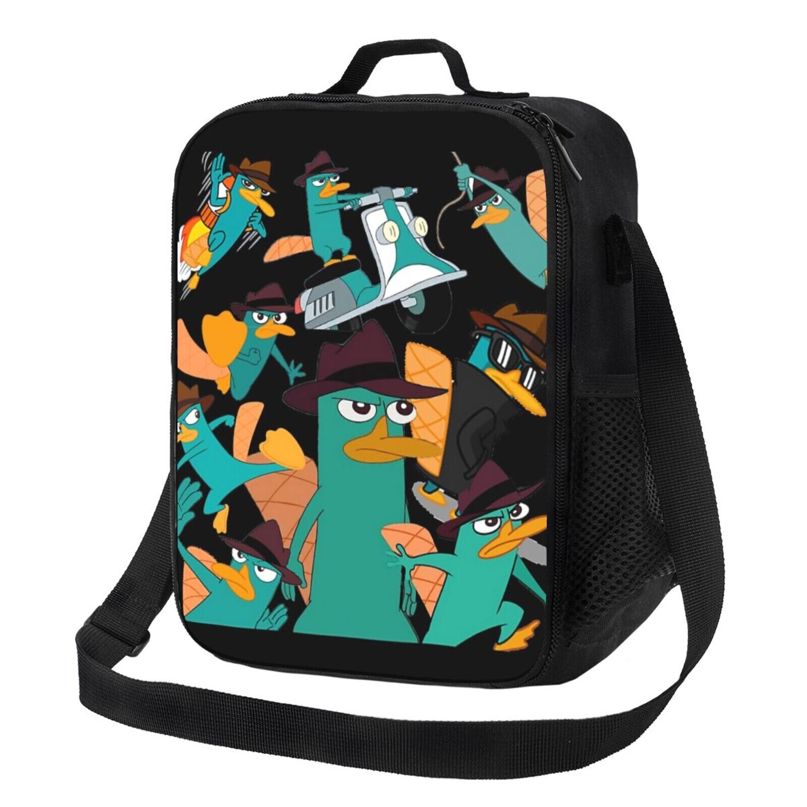 Kids Lunch Bag Perry The Platypus Phineas And Ferb Collage Design ...