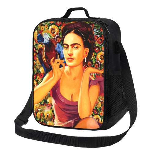 Kids Lunch Bag Frida Kahlo Flowers Crown Insulated Tote Box for Girls ...