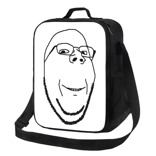 Kids Lunch Bag Smiling Wholesome Wojak Soyjak Insulated Tote Box for ...