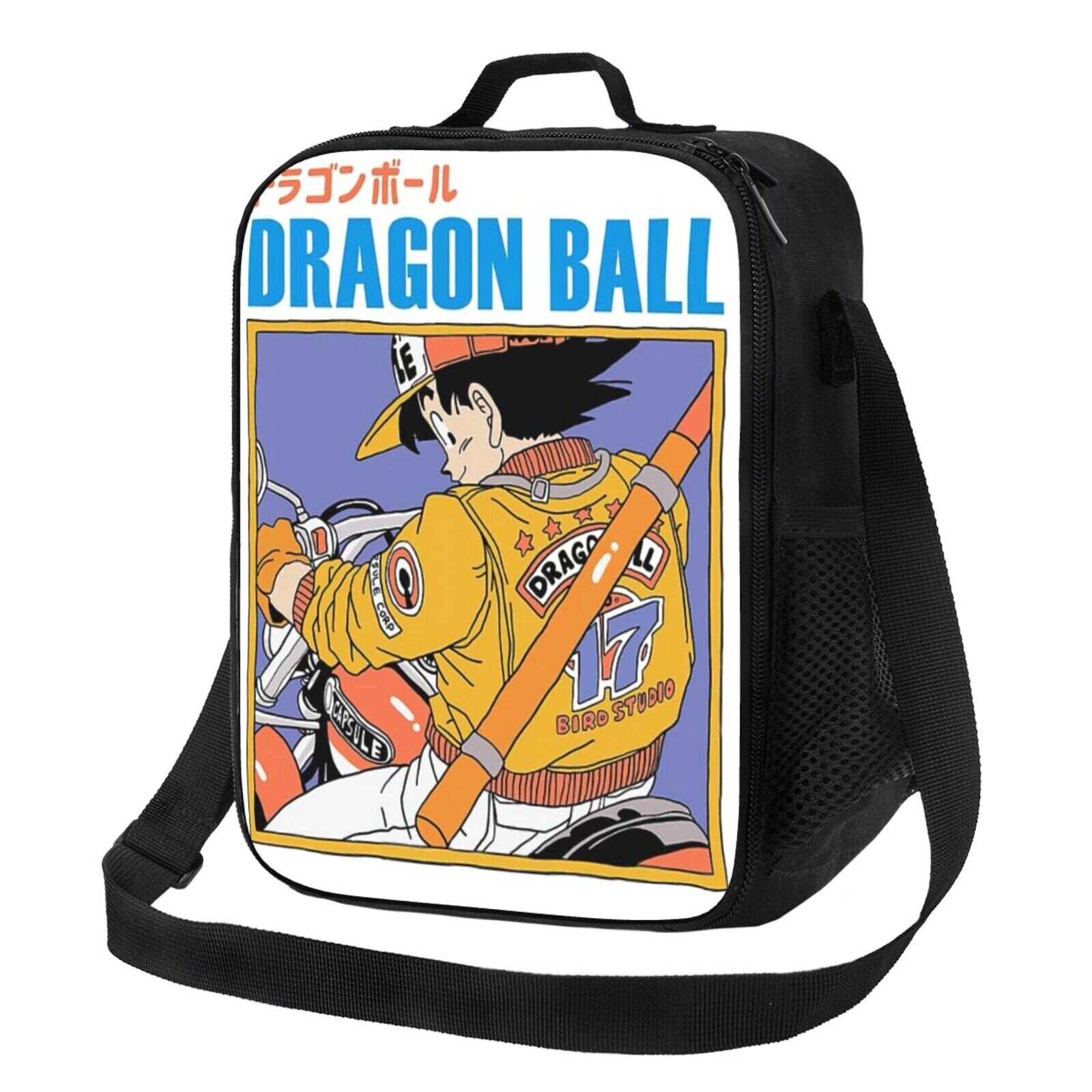 Kids Lunch Bag Goku Riding A Motocycle - Dragon Ball Insulated Tote Box ...