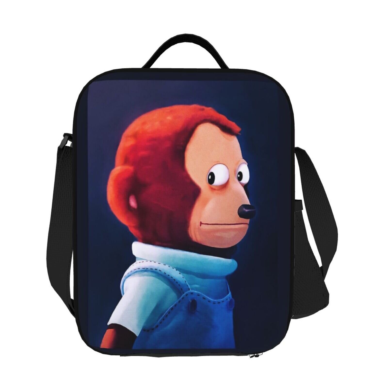 Kids Lunch Bag Monkey Puppet Meme 1 Insulated Tote Box for Girls Boys ...
