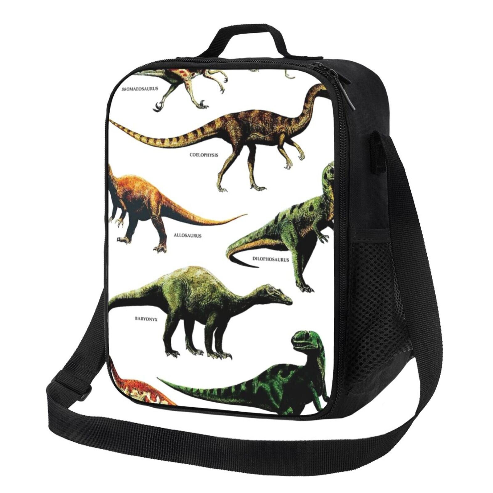 Kids Lunch Bag DINOSAUR SPECIES VINTAGE RETRO 80s DINO DINOSAURS ...