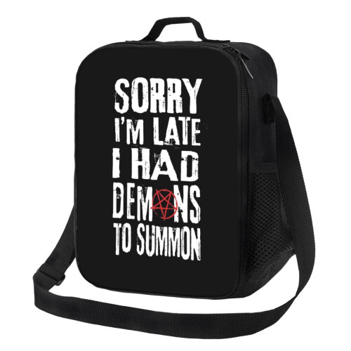Kids Lunch Bag Summon Demons Satanic Hail Satan Pentagram Insulated ...