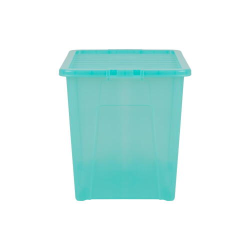 Wham Crystal 80 Liter Plastic Storage Box With Lid 60x40x42 cm - Tint ...