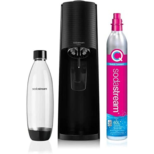 SodaStream Terra Sparkling Water Maker Machine, with 1 Litre Reusable BPA-Free Water Bottle for ...