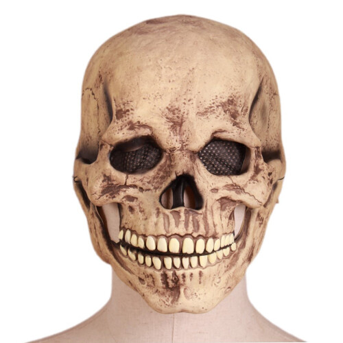 Halloween Full for Head Skull Mask Helmet with Movable Jaw Entire for ...