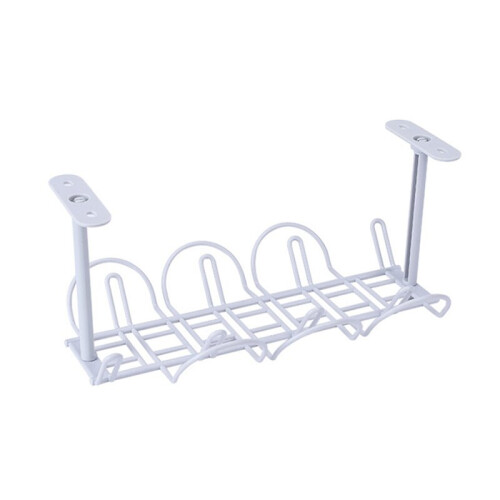 (a-Grey) Under Table Storage Rack Cable Rack Table Bottom Rack Outlet ...
