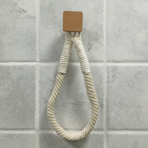 (a-D Square) Hemp Rope Wall-mounted Rope Toilet Paper Roll Holder Retro ...