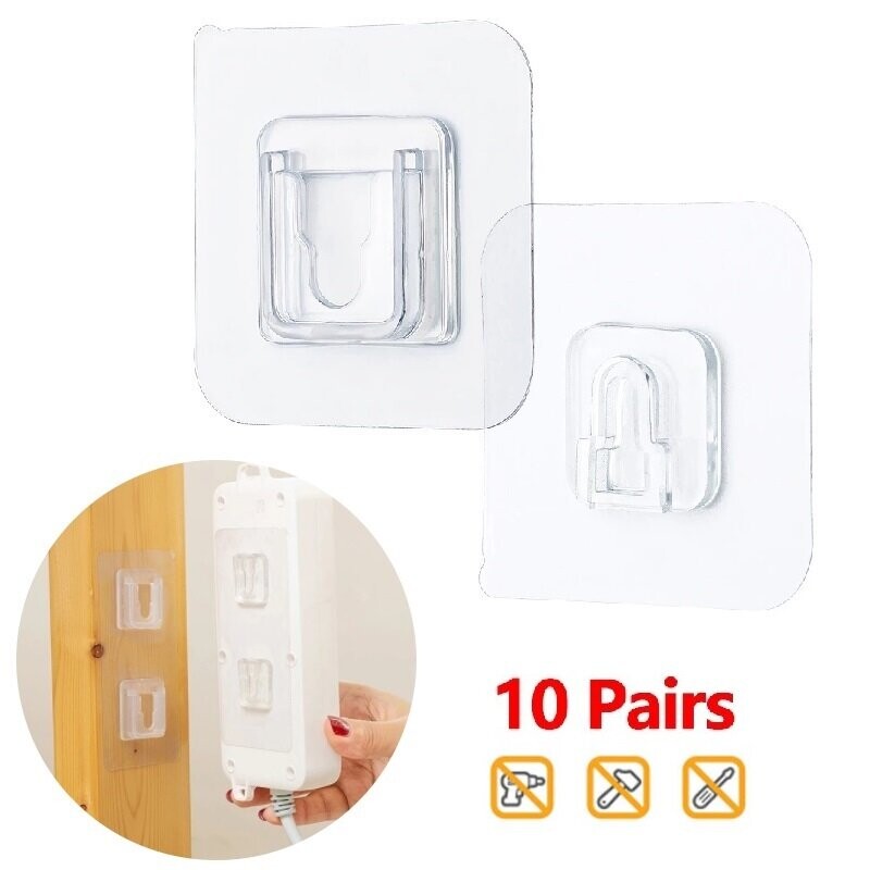 (a-10 Pairs) 10Pcs Adhesive Support Shelf Wardrobe Partition Layer ...