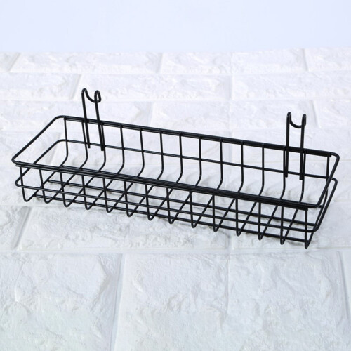 Modern Metal Mesh Wall Mount Storage Basket Iron Household Hanging Wall ...