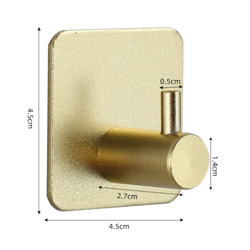 (a-A-Gold) Multi-purpose Wall Hook Door Key Cloth Coat Holder Hook ...