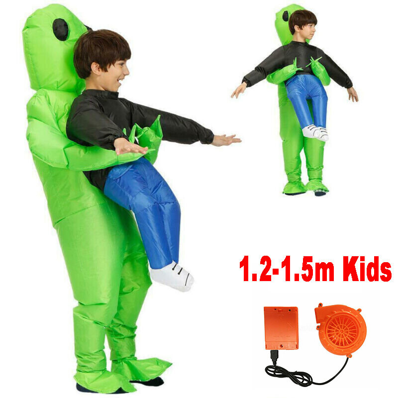 Kids Halloween Inflatable Costume Blow Up Suits Alien Carrying Human on ...