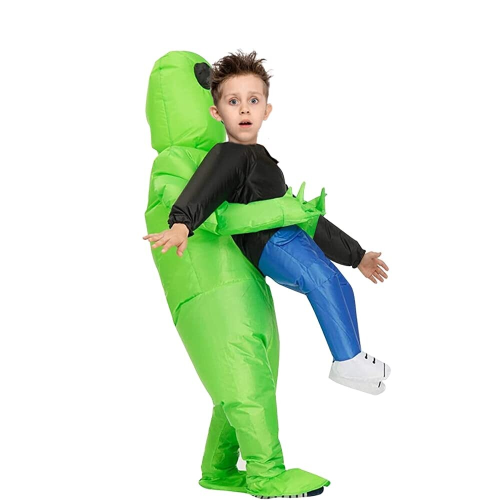 Kids Halloween Inflatable Costume Blow Up Suits Alien Carrying Human on ...
