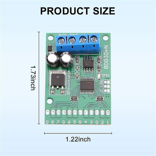 8ch Input/output Digital Switch Ttl Lvttl Cmos Rs485 Io Control Module Modbus Rtu Board ...
