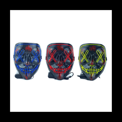 Halloween Neon LED Purge Mask Masque Masquerade Party Masks Light ...