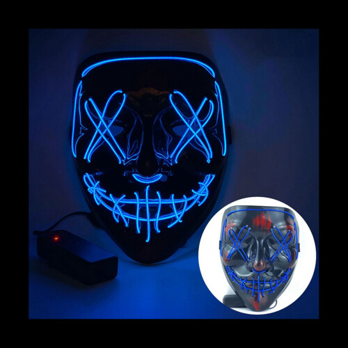Halloween Neon LED Purge Mask Masque Masquerade Party Masks Light ...