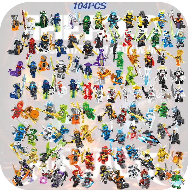 Ninjago 104pcs Building Blocks Set Mini Figures Kids Puzzle Assembly ...