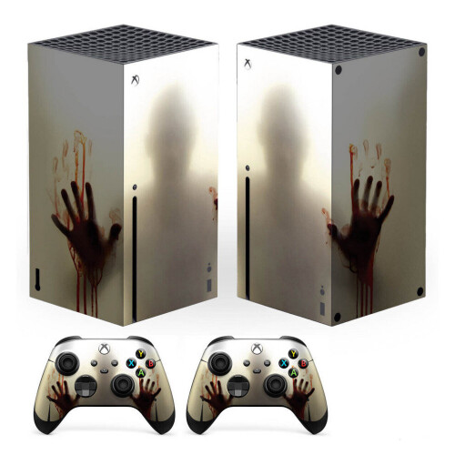 XBOX SERIES X Skin Decal Sticker Creepy Hand Ghost Behind The Glass on ...