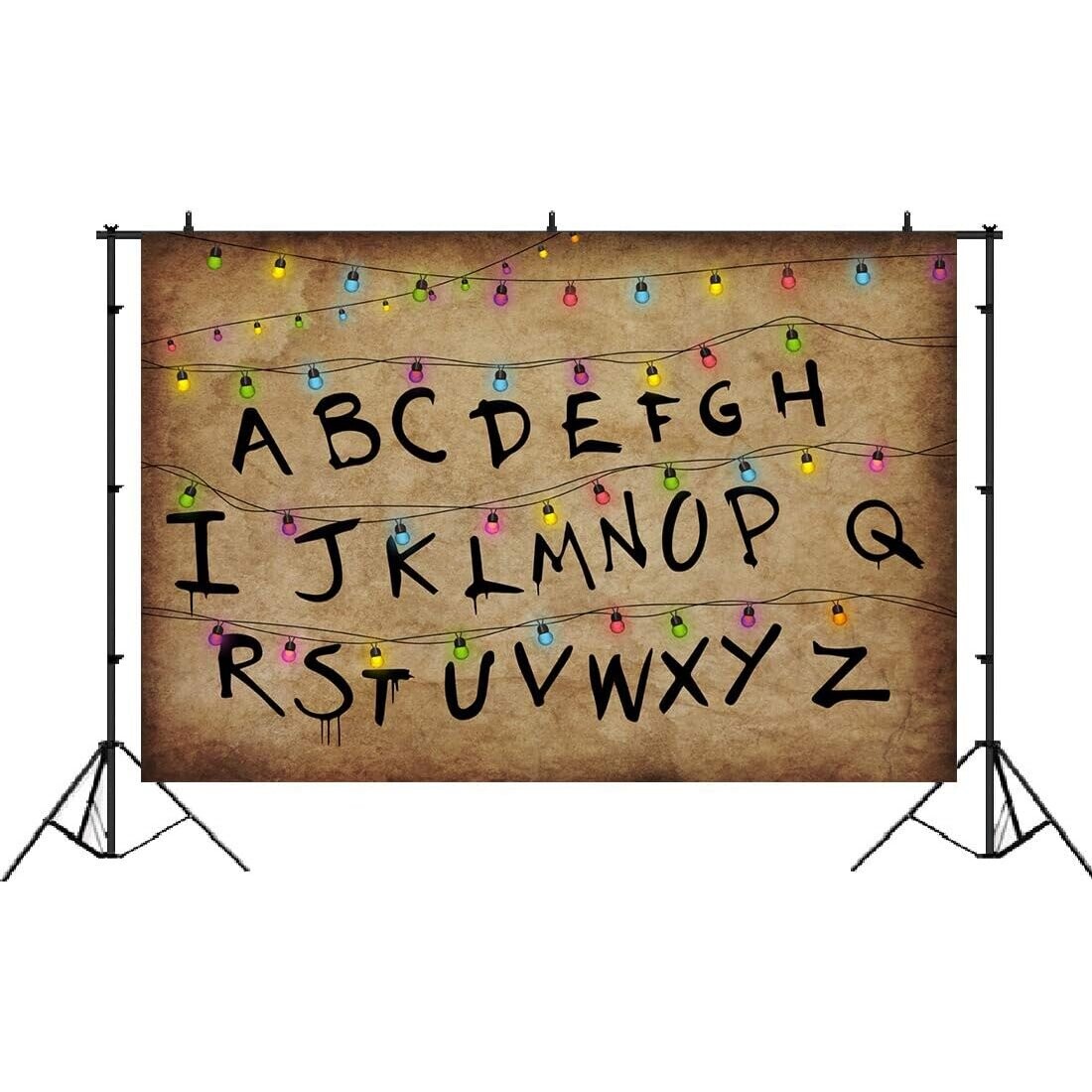 StRustic Alphabet Colorful Lights Background Kids Birthday Party ...