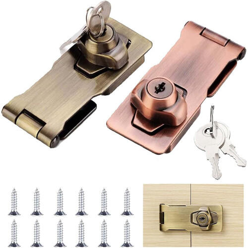 Metal Locking Hasp 2 Pieces Buckle Locking Hasp Metal Lock Hasp Door ...