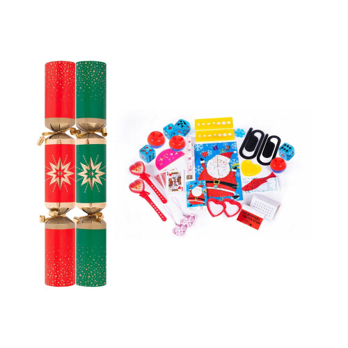 11' Green & Red Star Catering Crackers Per 50 on OnBuy