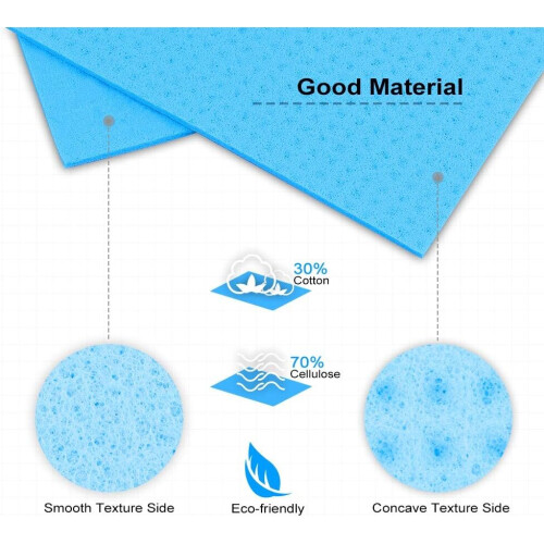 Dishcloths - 10 Pack Of Cellulose Cleaning Cloths - Eco-Friendly No ...