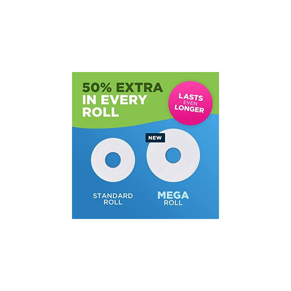 Andrex Classic Clean Mega Toilet Roll - 12 Mega XL Rolls - Same Quality ...