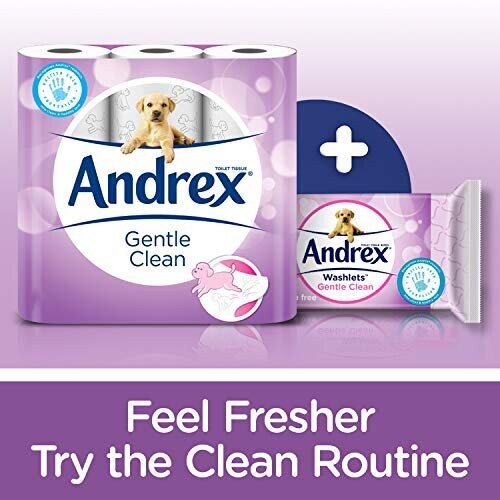 Andrex Gentle Clean Toilet Rolls - 45 Toilet Roll Pack - Bulk Buy ...