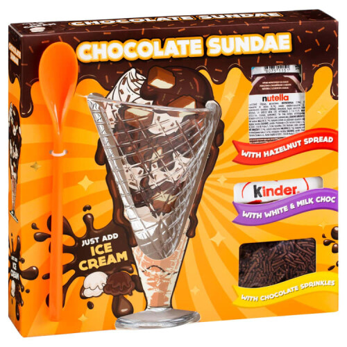 Sundae Set Enjoy a delicious treat spread, sprinkles-Nutella & Kinder ...