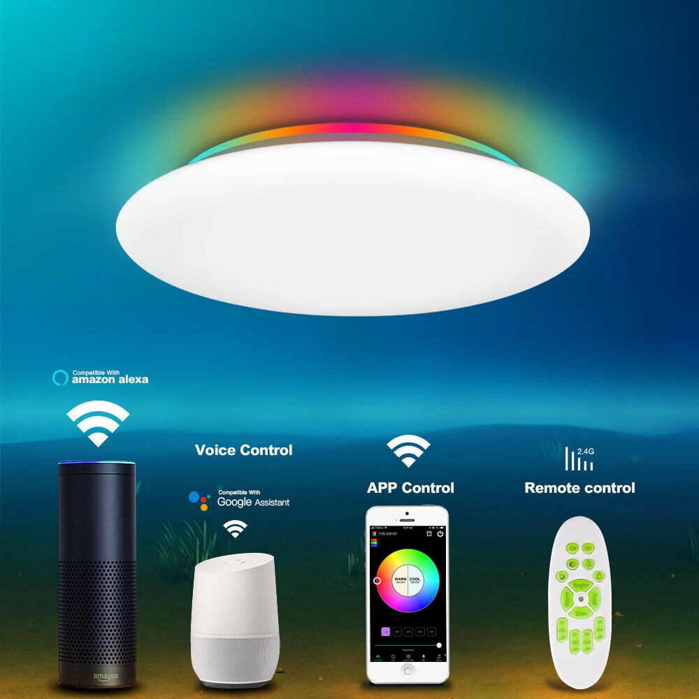 OFFDARKS Smart LED Ceiling Light LXD-XG36 WIFI Voice Control RGB ...
