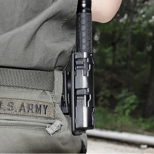 12.4x1.2x5.7inch Flashlight Baton Holder Expandable Plastic Swiveling ...