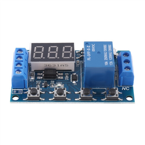 HW-521 Digital Time Delay 1 Way Relay Trigger Cycle Timer Delay Switch Circuit Board Timing ...