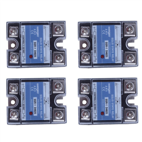 4X MGR-1 D4825 Single-Phase Solid State Relay SSR 25A DC 3-32 V AC 24 ...