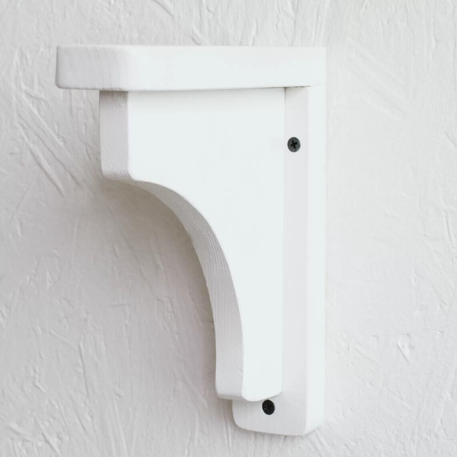 (White Matte, 10x 10cm) Eco Friendly Natural Pine Wooden Shelf Brackets ...