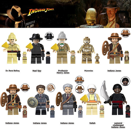10PCS Raiders of the Lost Ark Indiana Jones Sallah Explorer Adventurer ...