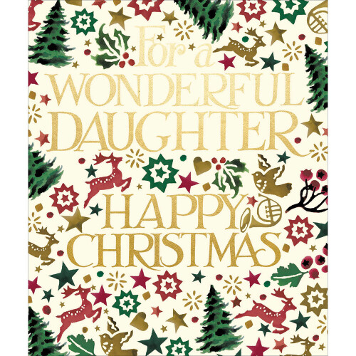 Emma Bridgewater Wonderful Daughter Festive Christmas Card Xmas ...